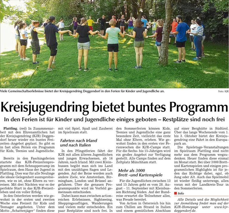 Kreisjugendring Deggendorf Ein erlebnisreiches KJR – Jahr 2022 - Kreisjugendring Deggendorf