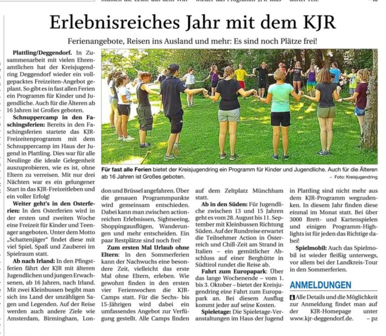 Kreisjugendring Deggendorf Ein erlebnisreiches KJR – Jahr 2022 - Kreisjugendring Deggendorf